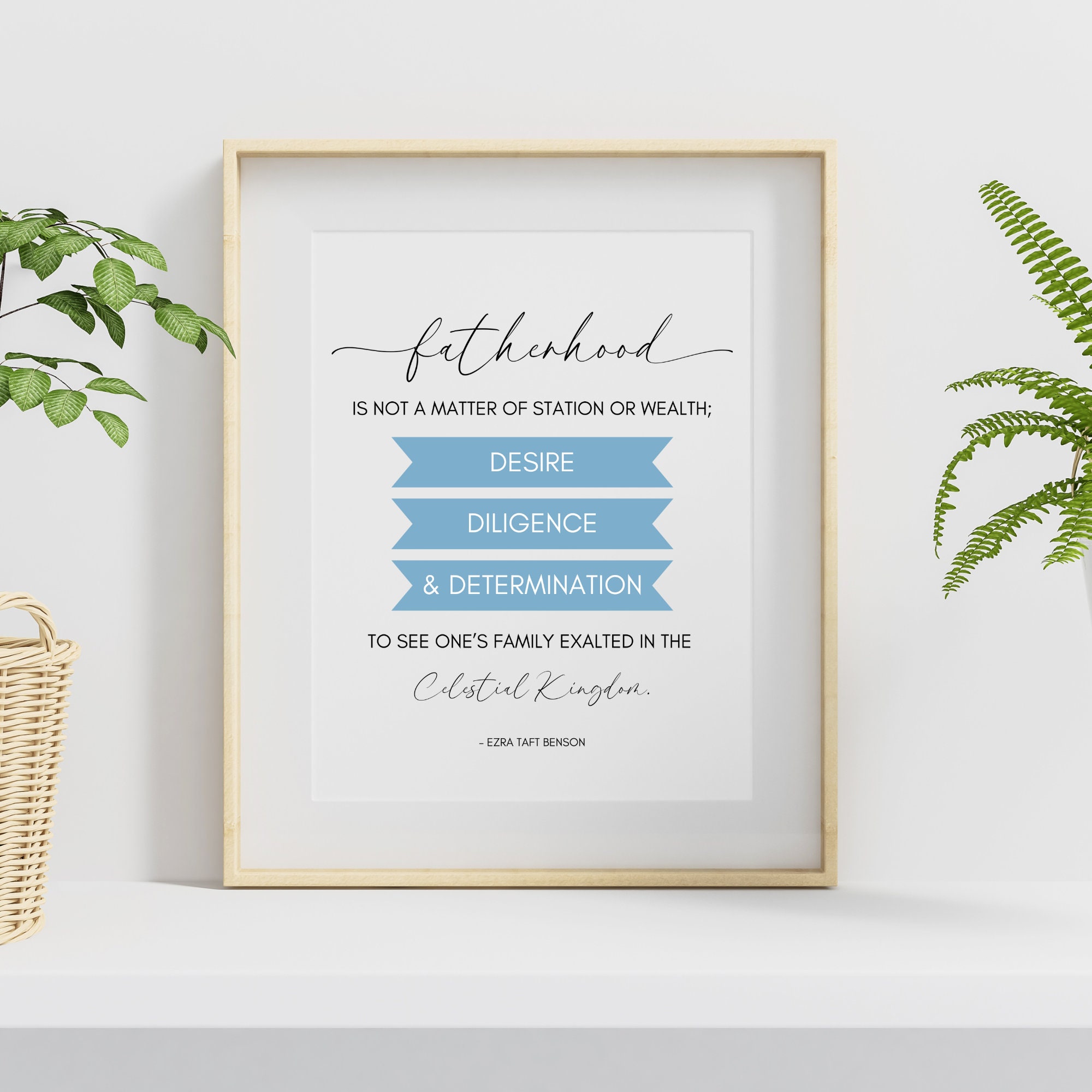 LDS Fathers Day Quote Printable Wall Art, Fathers Day, Lds Quote ...