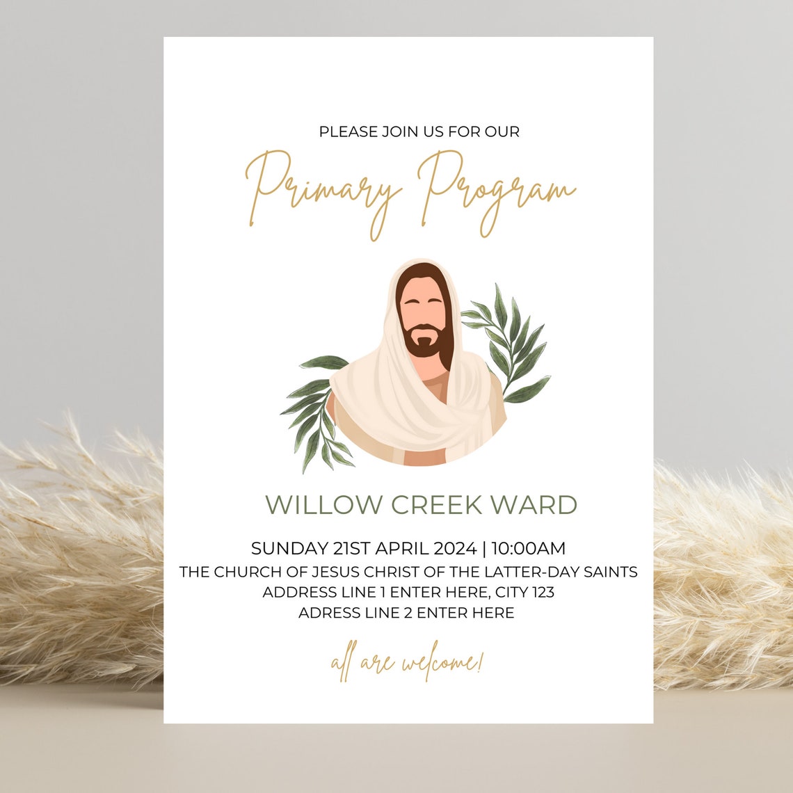 LDS Primary Program Invitation Template - Minimalistic, Primary Program ...