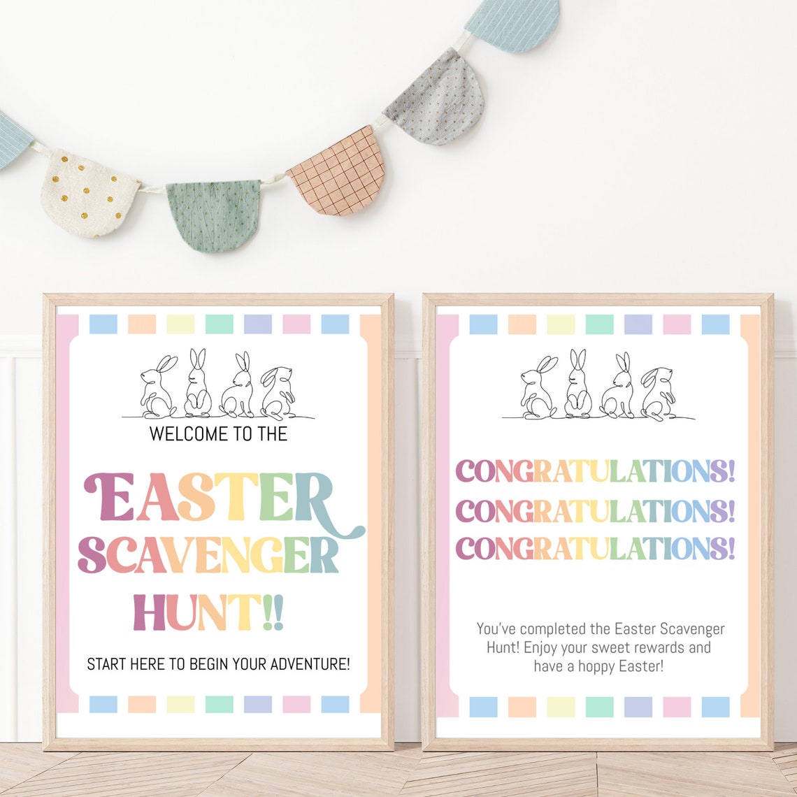 Easter Scavenger Hunt Signs Easter Egg Scavenger Hunt, Treasure Hunt ...