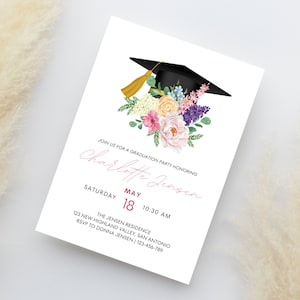 Minimalistic Graduation Party Invitation Senior Announcement, Grad ...