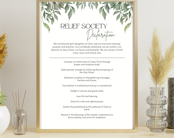 Relief Society Theme, Declaration, & Logo Package Church of Jesus ...