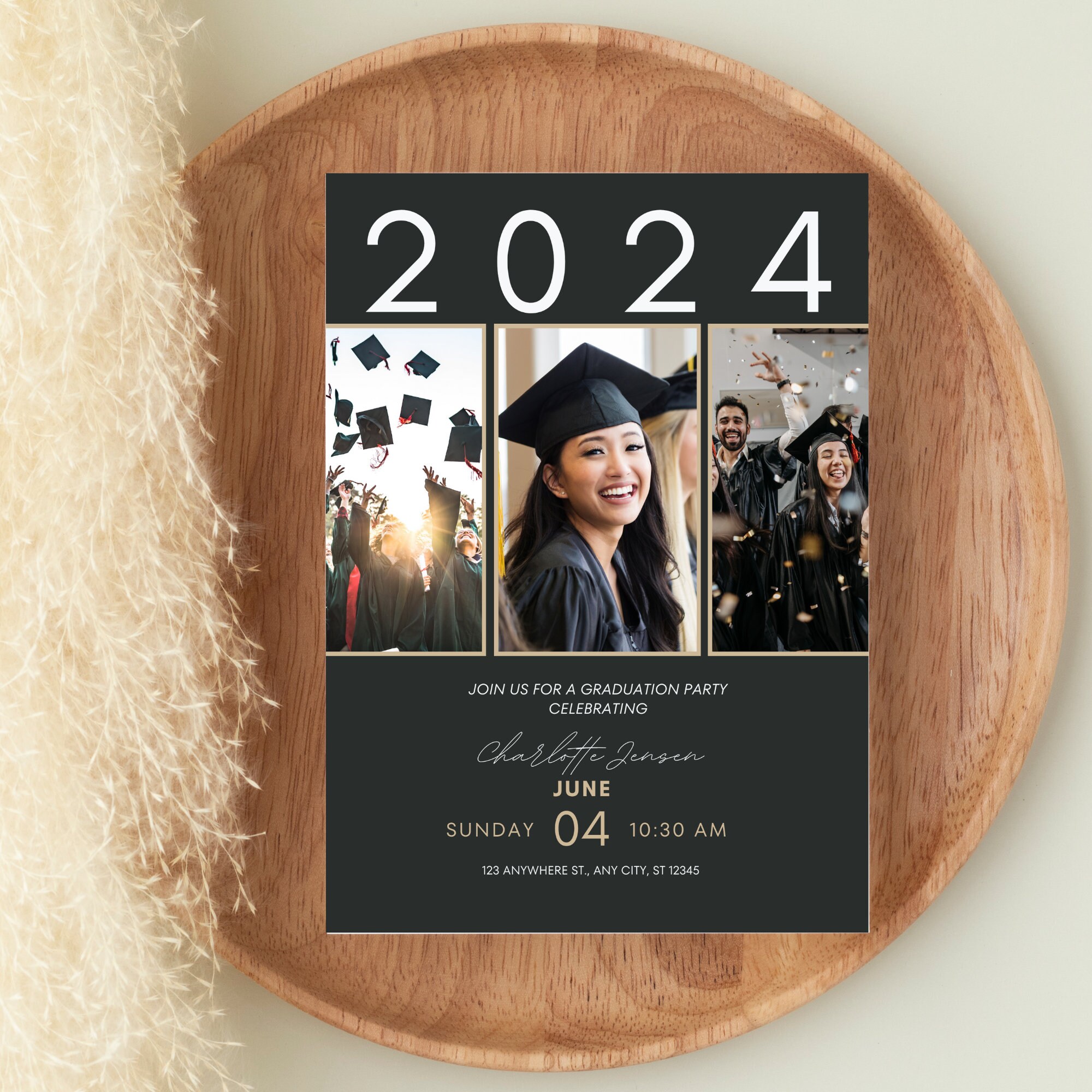 Minimalist Graduation Party Invitation - Senior Announcement, Grad ...
