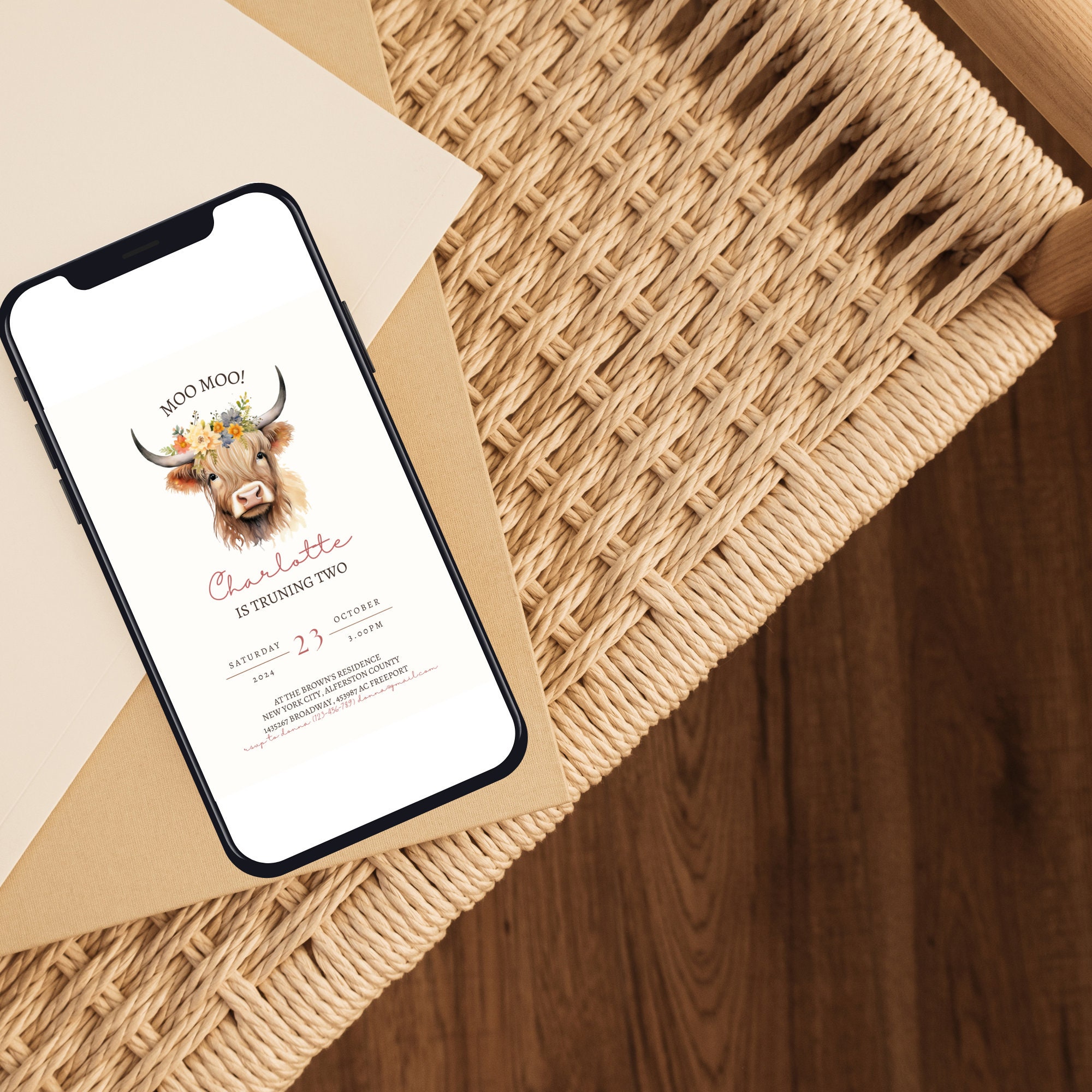 Holy Cow Moo Moo Invitation Template Cow Themed Invitation Editable and ...