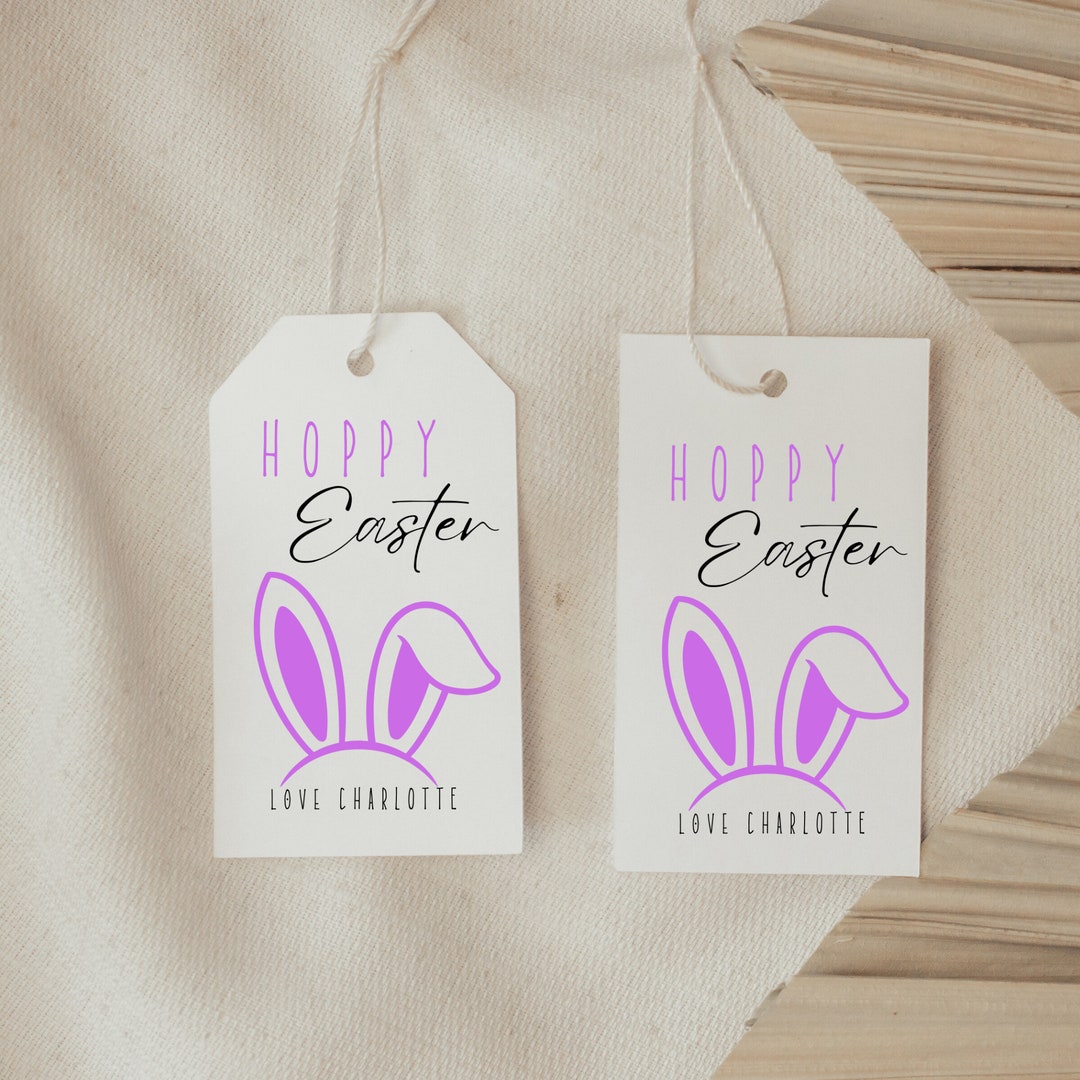 Easter Gift Tag Template - Easter Gift Tag, Treat Bag Tag - Easter ...