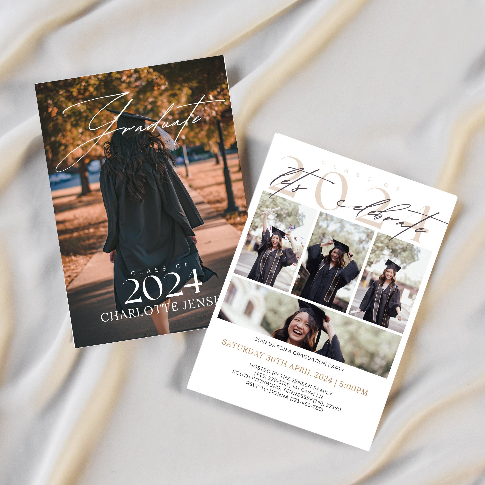 Graduation Party Invitation - Senior Announcement, Grad Announcement ...