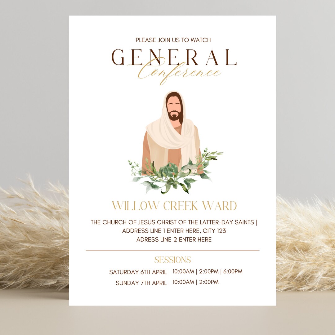 LDS General Conference Invitation Template - Lds Church General ...