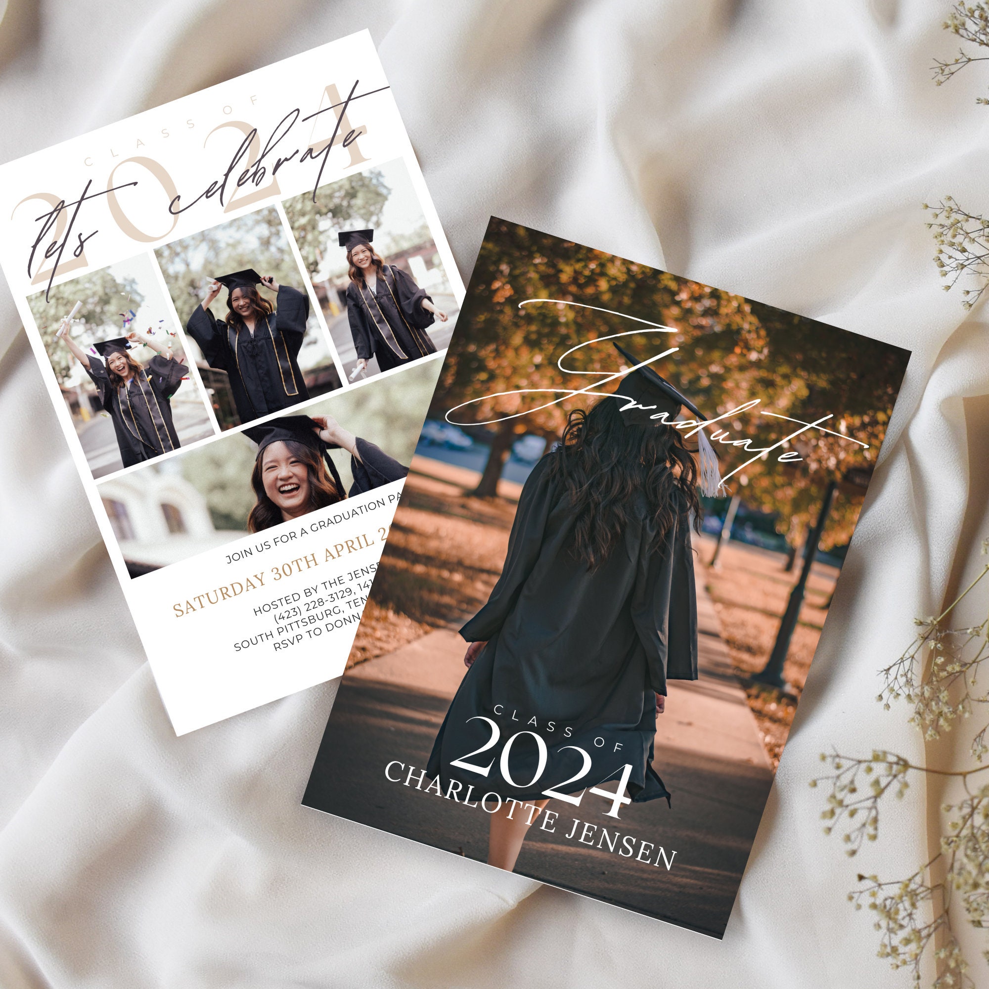 Graduation Party Invitation - Senior Announcement, Grad Announcement ...