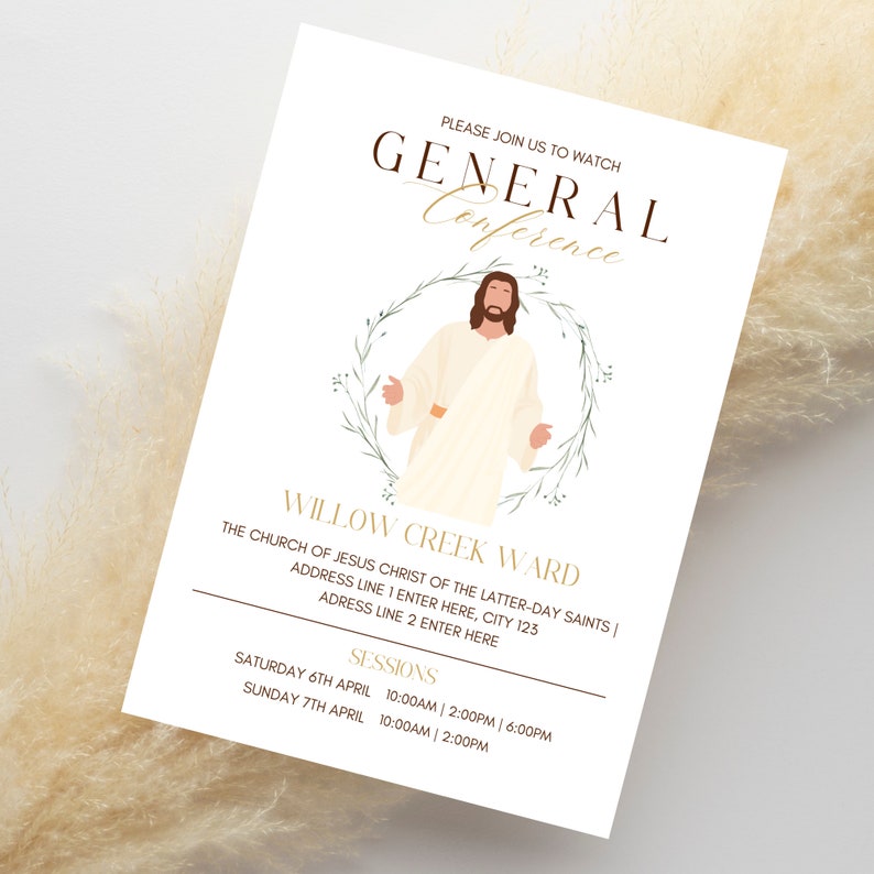 LDS General Conference Invitation Template - Lds Church General ...