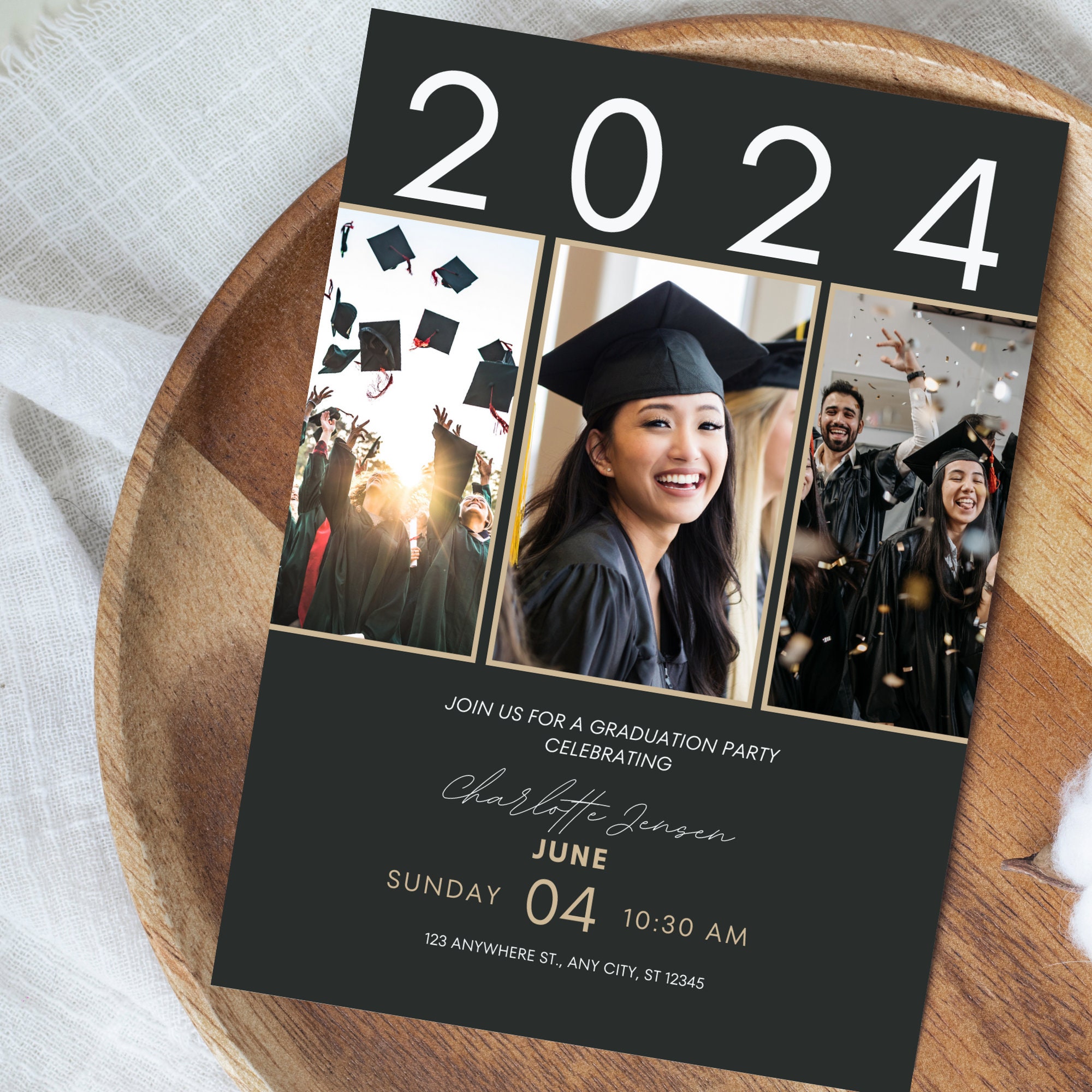 Minimalist Graduation Party Invitation Senior Announcement, Grad ...