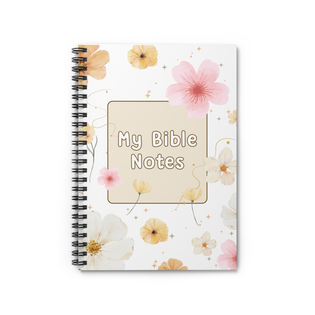 Floral Spiral Notebook - My Bible Notes | Perfect for Bible Study ...