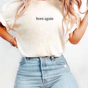 Adult Baptism Gift, Born Again Comfort Colors® Shirt, Christian Baptism ...
