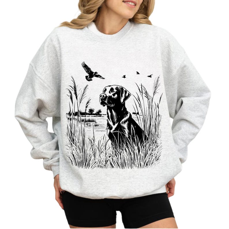 Labrador Retriever Duck Hunting SVG File, Mallard Hunting Dog PNG ...