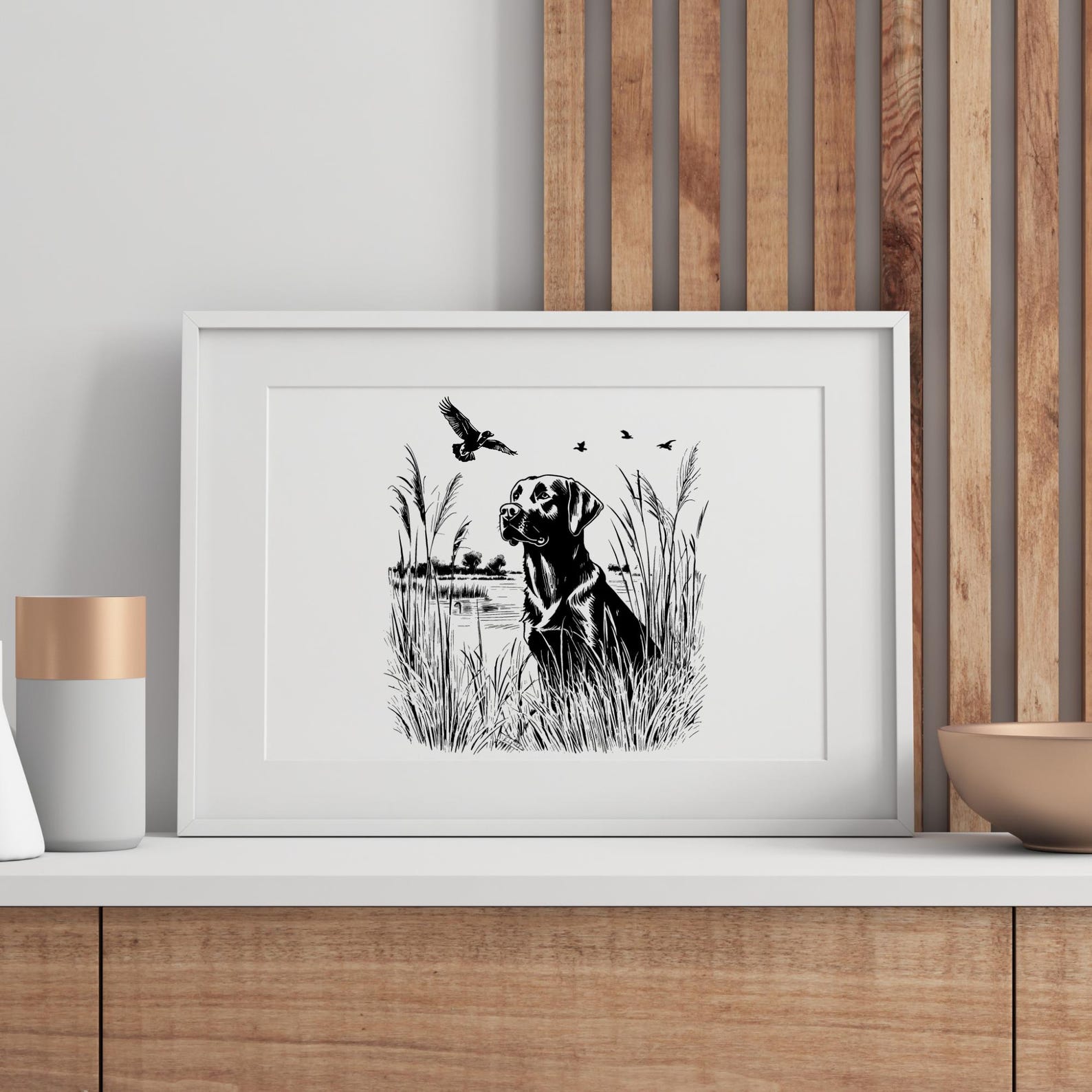 Labrador Retriever Duck Hunting SVG File, Mallard Hunting Dog PNG ...