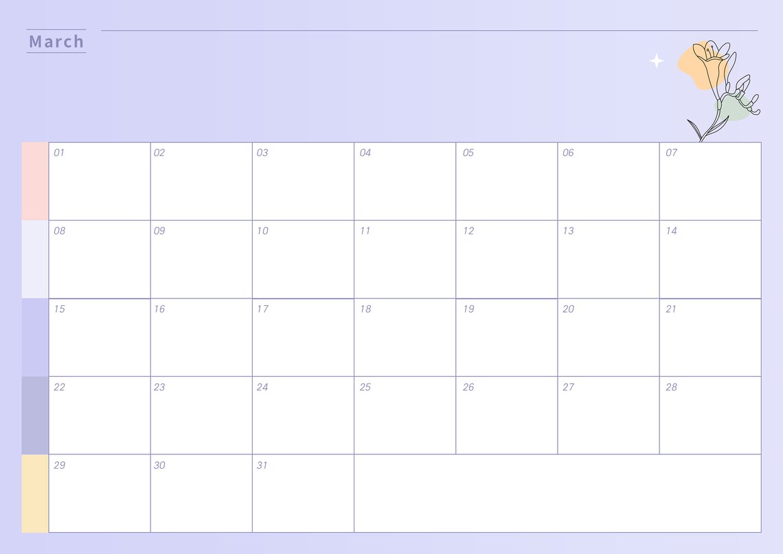 Study Calander Template，printable Study Planner，lesson Plan Template - Etsy