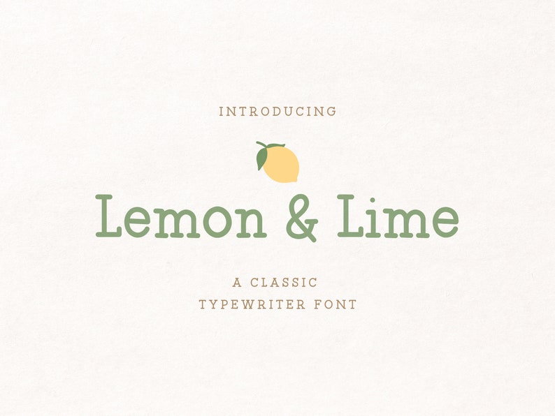 Lemon and Lime Font, Typewriter Font, Serif Font, Boho Font, Fonts for ...