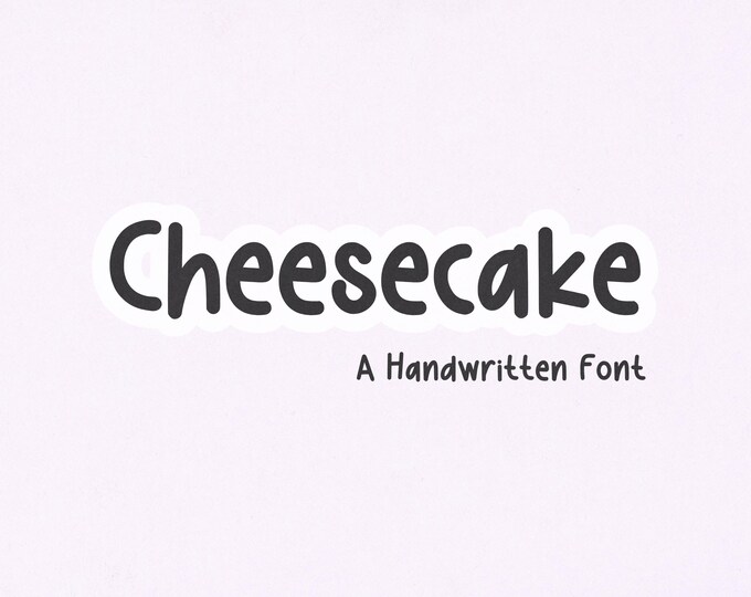 Cheesecake Font, Cute Font, Script Font, Handwritten Font, Craft Font ...