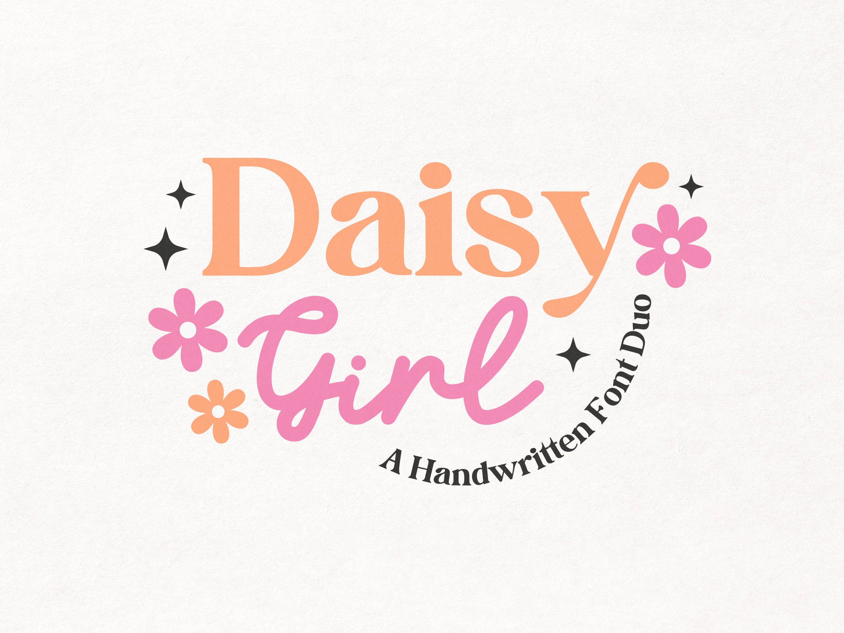 Daisy Girl Font Duo, Cursive Font, Script Font, Cute Font, Trendy Font ...