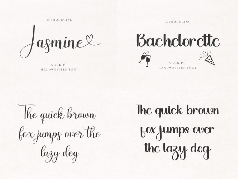Wedding Font Bundle, Handwritten Font Bundle, Wedding Fonts, Cute Font ...