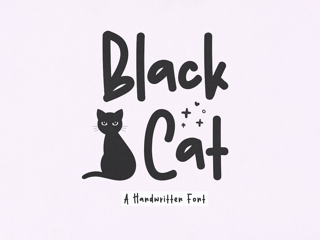Black Cat Font, Halloween Font, Spooky Font, Ghost Font, Witch Font, Fonts for Cricut, Procreate ...
