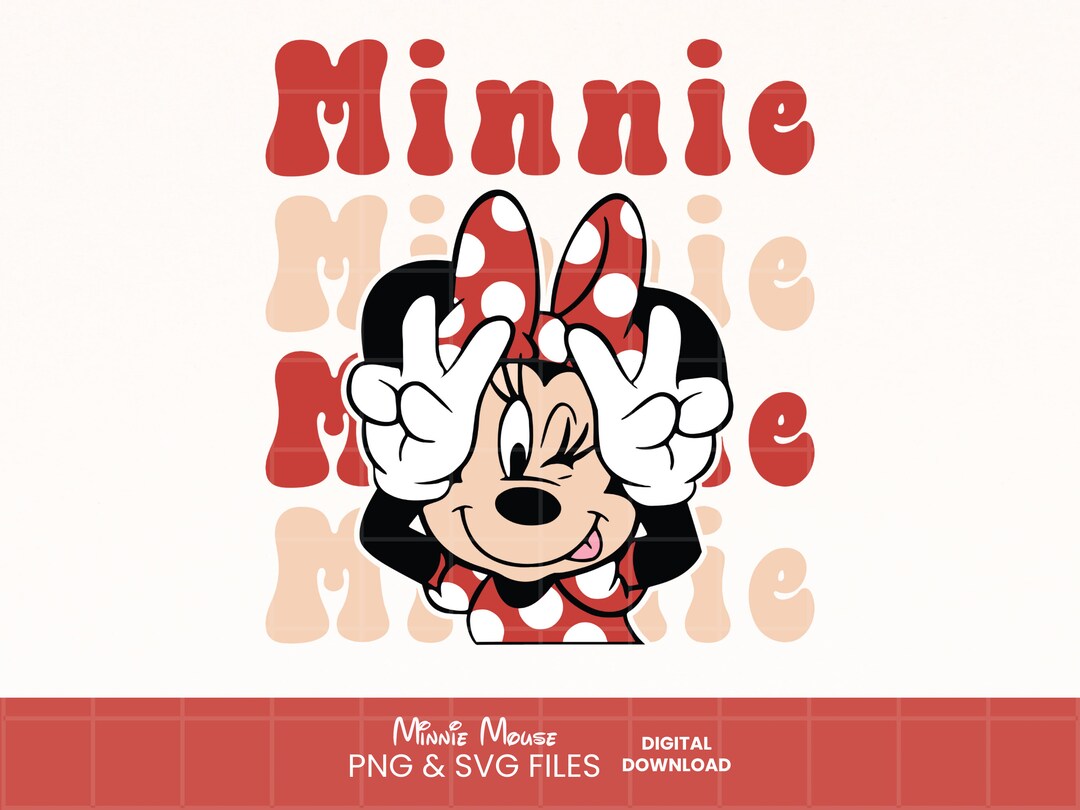 Minnie Mouse PNG, Retro Minnie Mouse SVG, Retro Minnie Mouse, Minnie ...