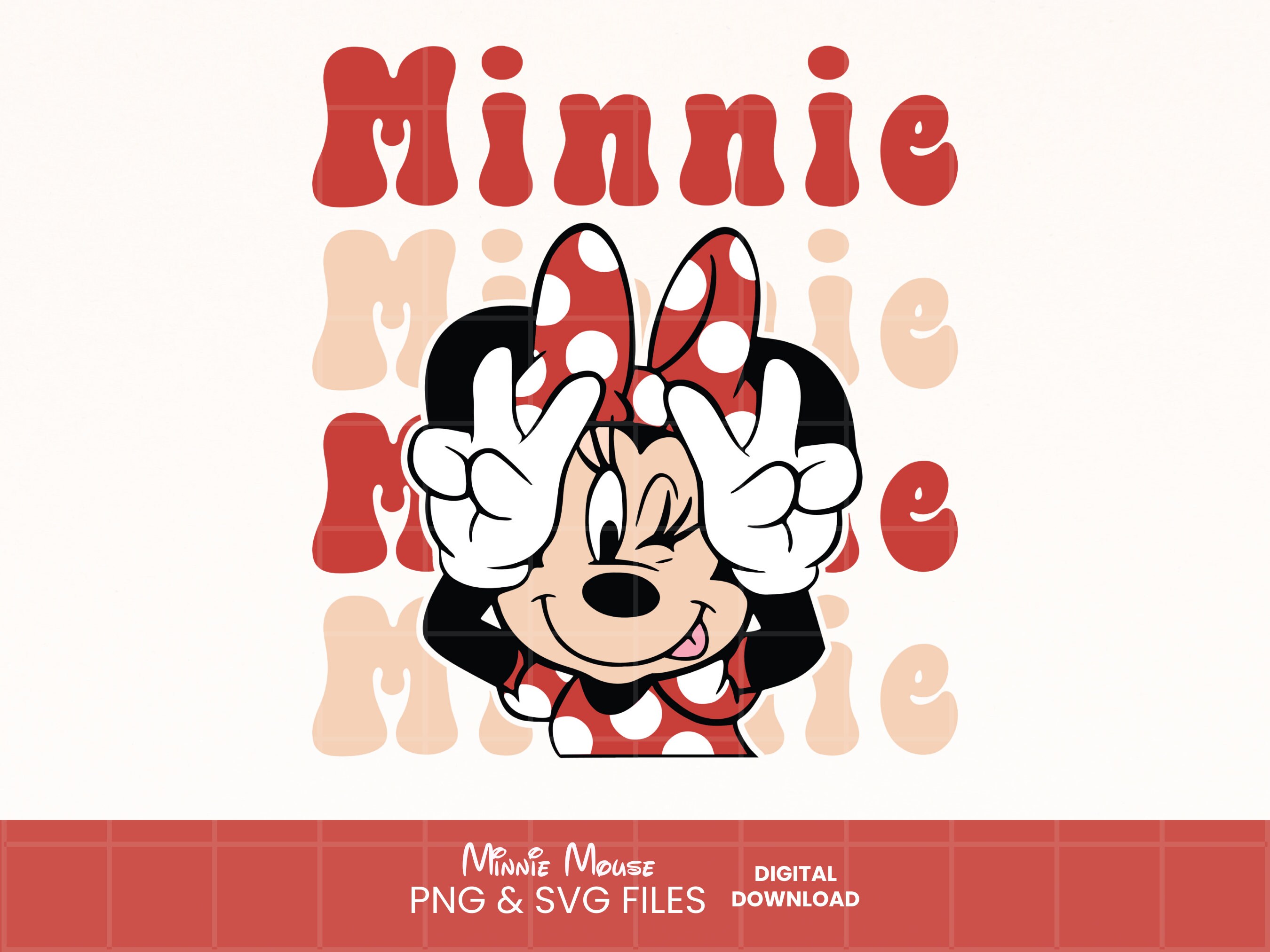 Minnie Mouse PNG, Retro Minnie Mouse SVG, Retro Minnie Mouse, Minnie ...