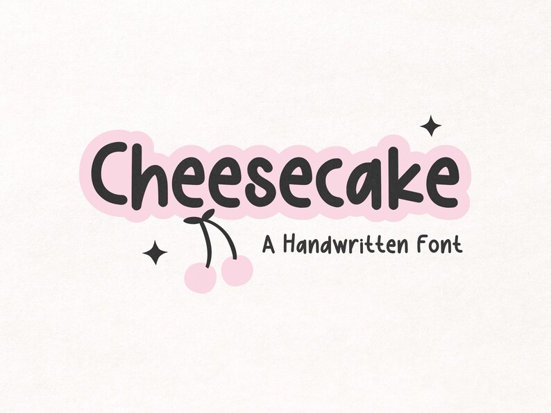 Cheesecake Font, Cute Font, Script Font, Handwritten Font, Craft Font ...