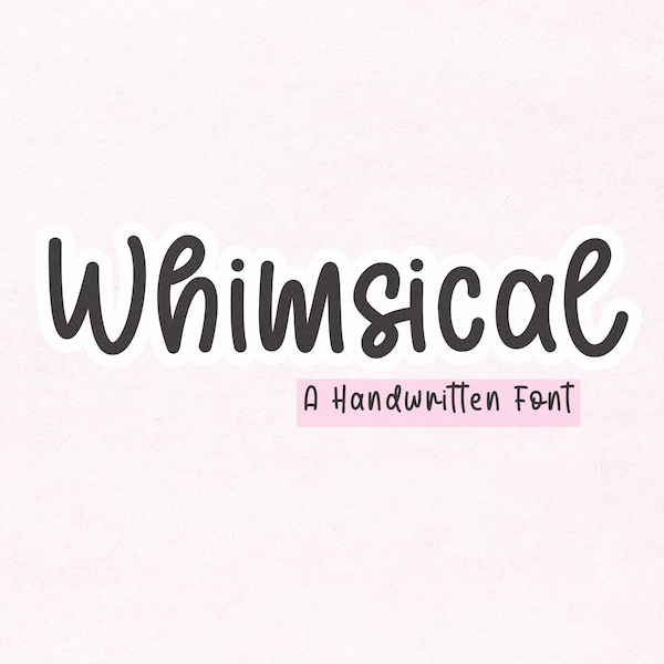 Whimsical Handwritten Script Font - Etsy
