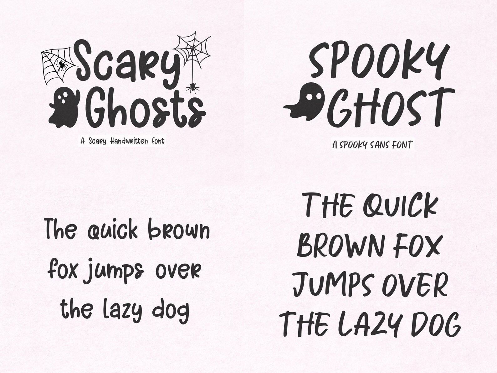 Halloween Font Bundle, Halloween Fonts, Font Bundle, Spooky Font, Ghost ...