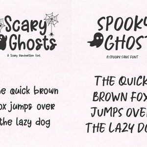 Halloween Font Bundle, Halloween Fonts, Font Bundle, Spooky Font, Ghost ...