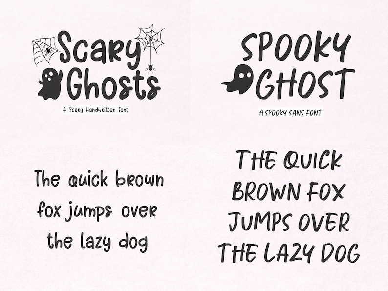 Halloween Font Bundle, Halloween Fonts, Font Bundle, Spooky Font, Ghost ...