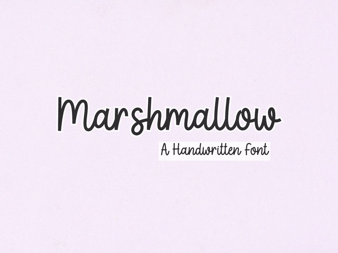 Marshmallow Font, Cursive Font, Cute Font, Handwritten Font, Retro Font ...