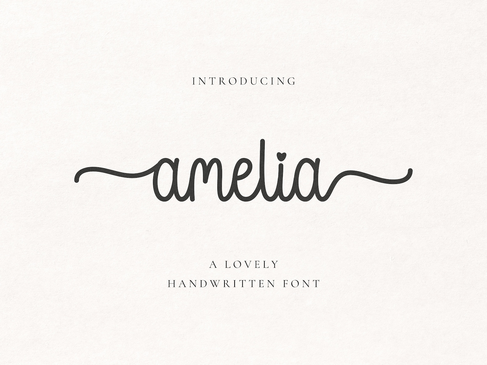 Amelia Font, Script Font, Cursive Font, Heart Font, Calligraphy Font ...