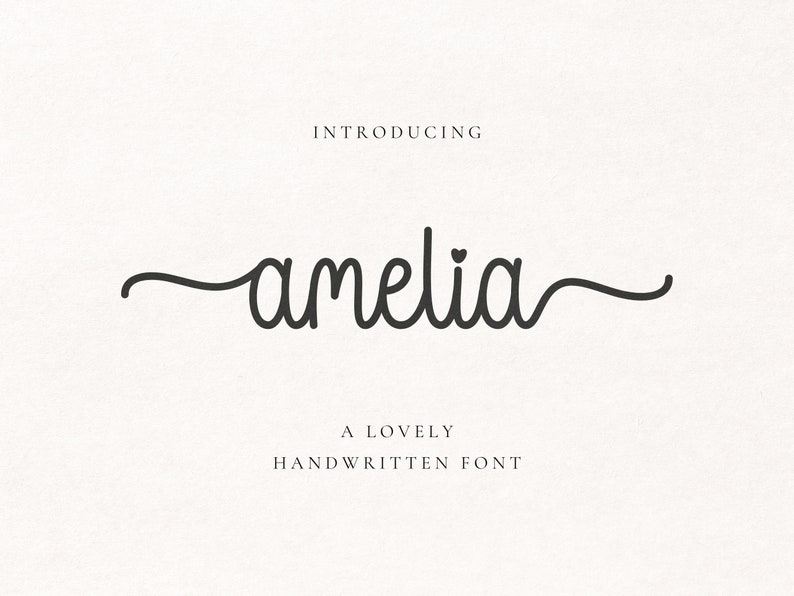 Amelia Font, Script Font, Cursive Font, Heart Font, Calligraphy Font ...