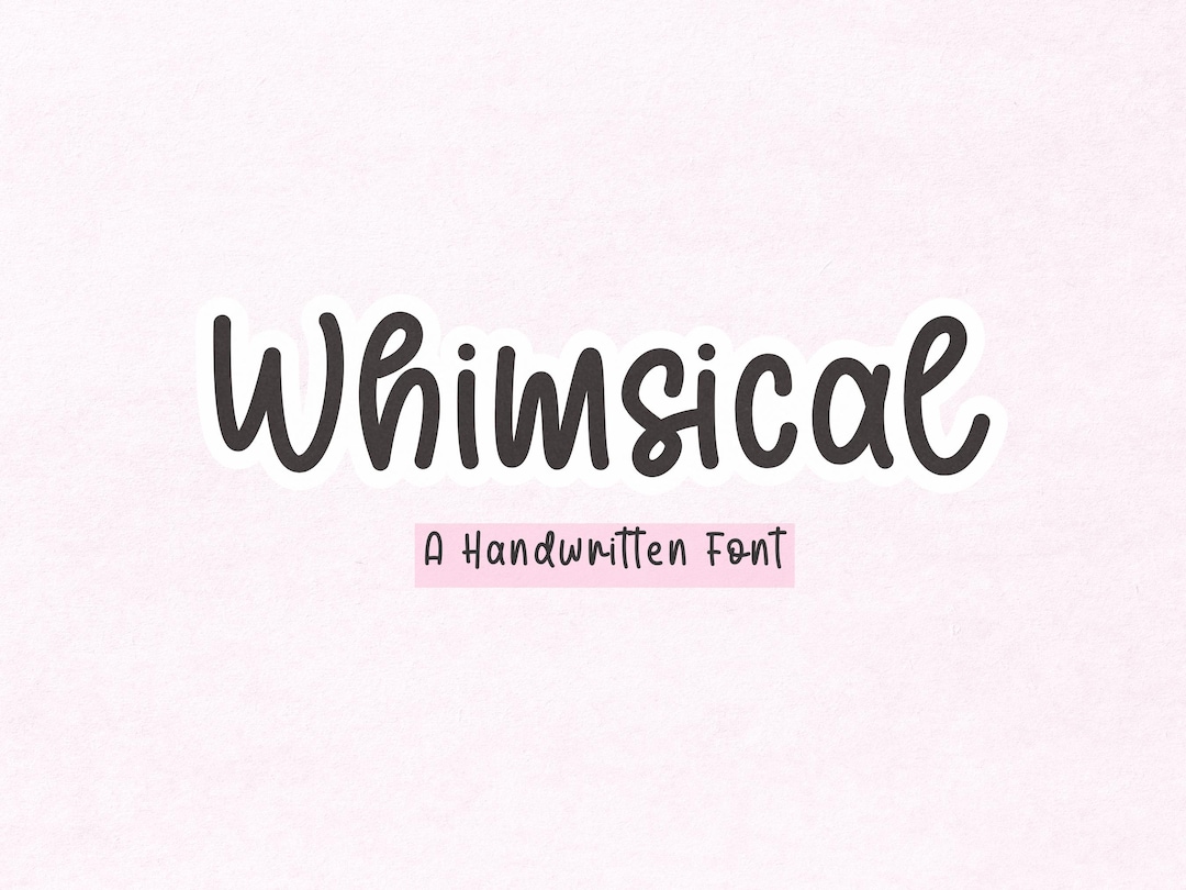 Whimsical Font, Cute Font, Script Font, Handwritten Font, Retro Font ...