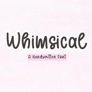Whimsical Font, Cute Font, Script Font, Handwritten Font, Retro Font ...