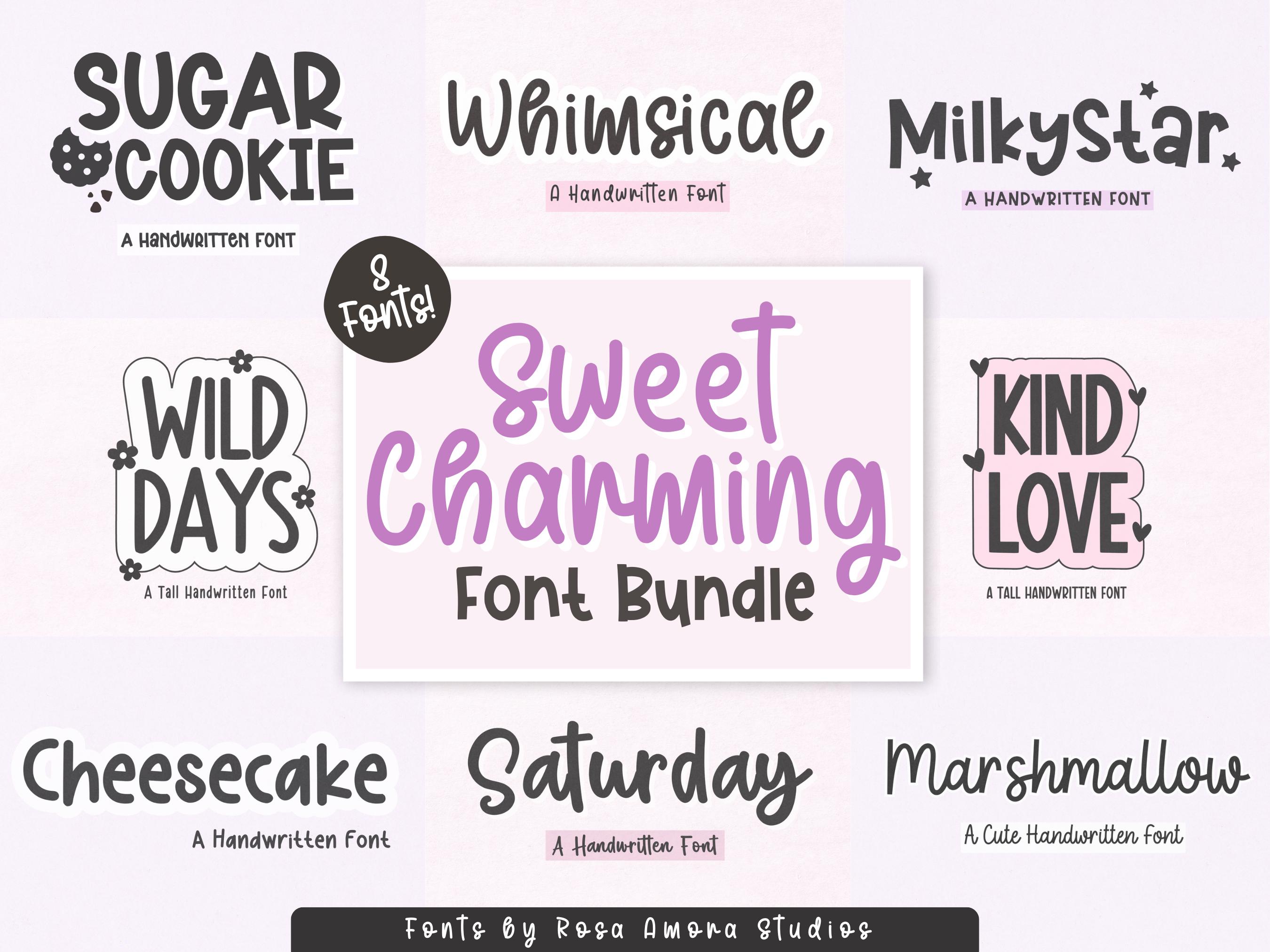 Font Bundle, Handwritten Font Bundle, Cute Fonts, Cute Font Bundles ...