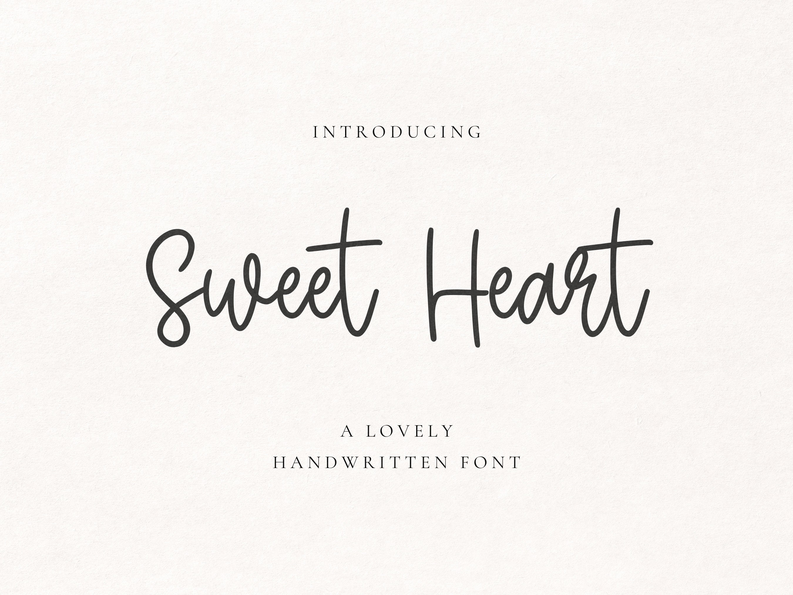Sweet Heart Font, Cursive Font, Modern Font, Handwritten Font, Script ...