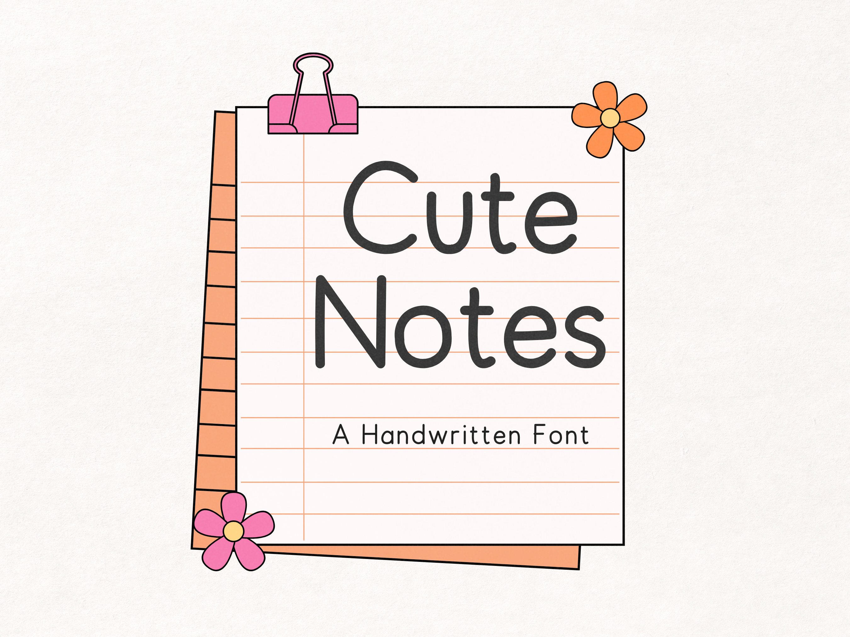 Cute Notes Font, Notes Font, Handwritten Font, Sticky Notes, Cute Fonts ...
