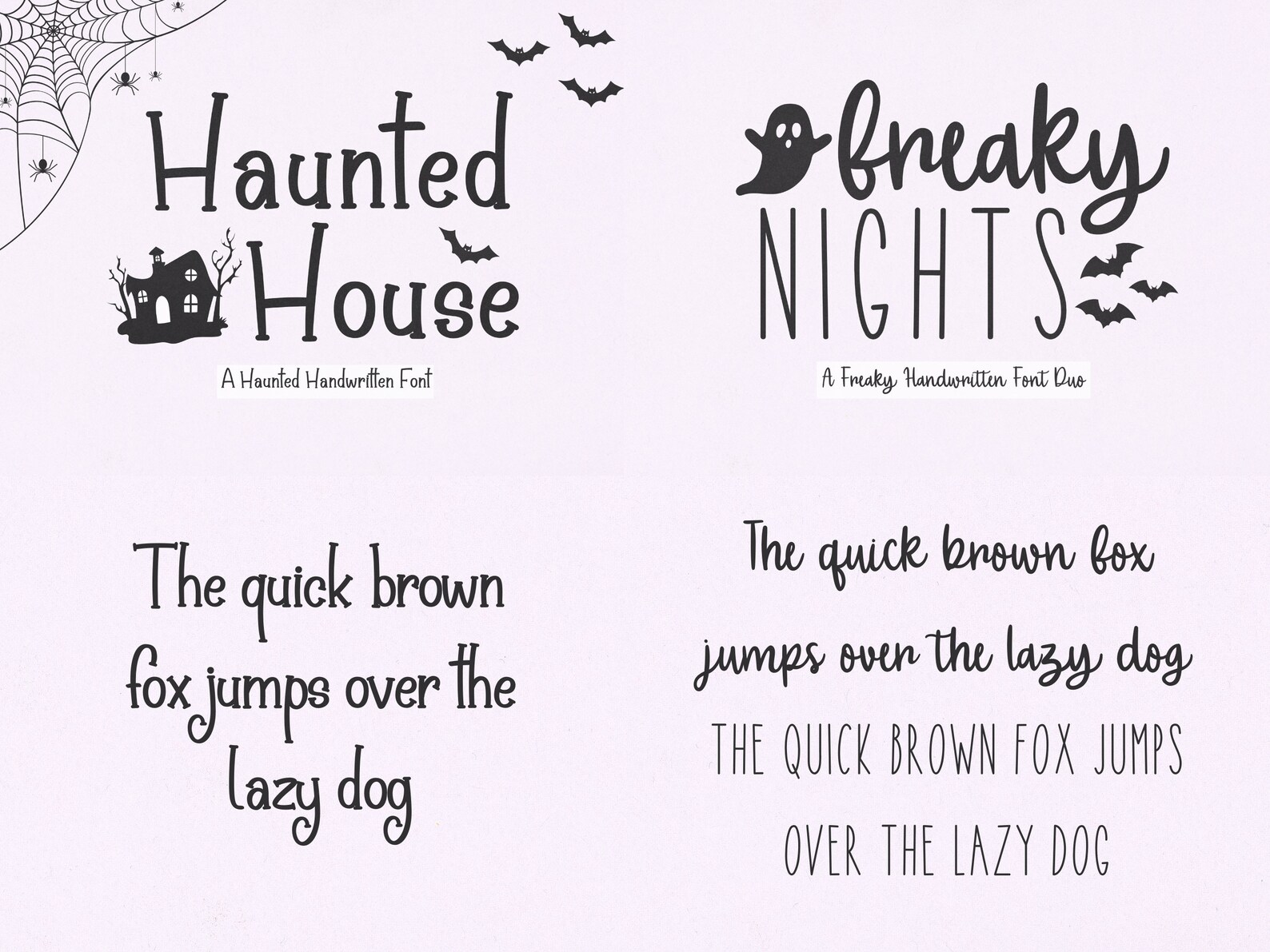 Halloween Font Bundle, Halloween Fonts, Font Bundle, Spooky Font, Ghost ...