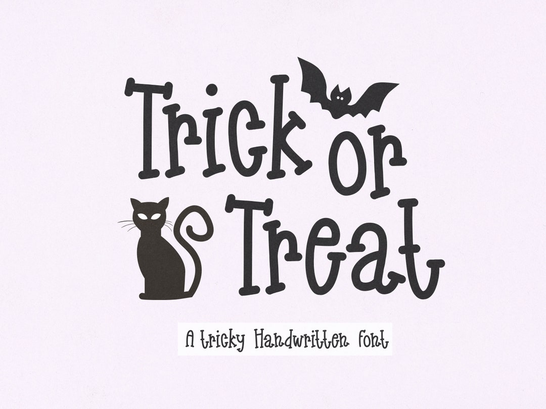 Trick or Treat Font, Halloween Font, Spooky Font, Ghost Font, Witch ...