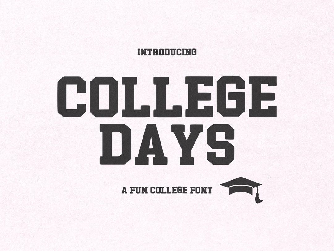 College Days Font, College Font, Sports Font, Letterman Font, Varsity ...