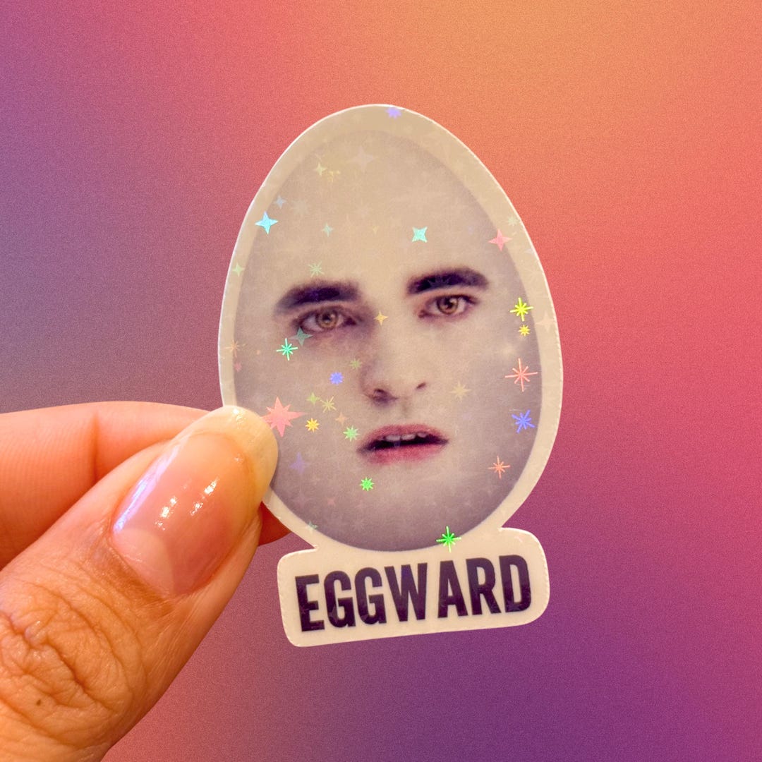 Eggward Sticker, Edward Sticker, Twilight Sticker, Edward Cullen ...