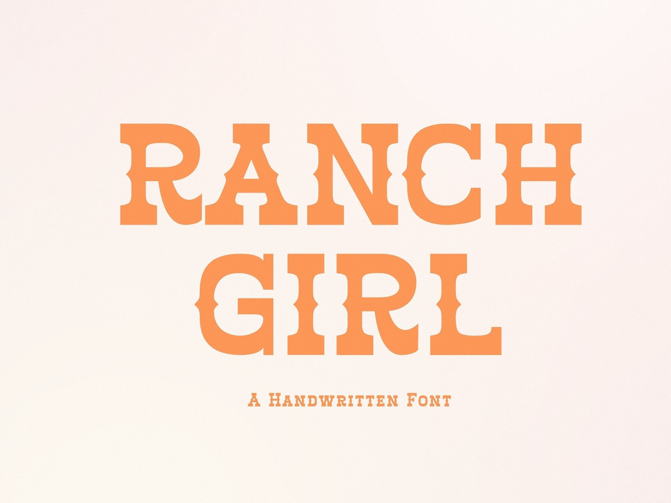 Ranch Girl Font, Western Font, Country Font, Cowgirl Font, Retro Font ...