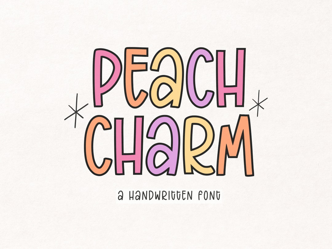 Peach Charm Font, Tall Font, Script Font, Cute Font, Trendy Font, Fonts ...