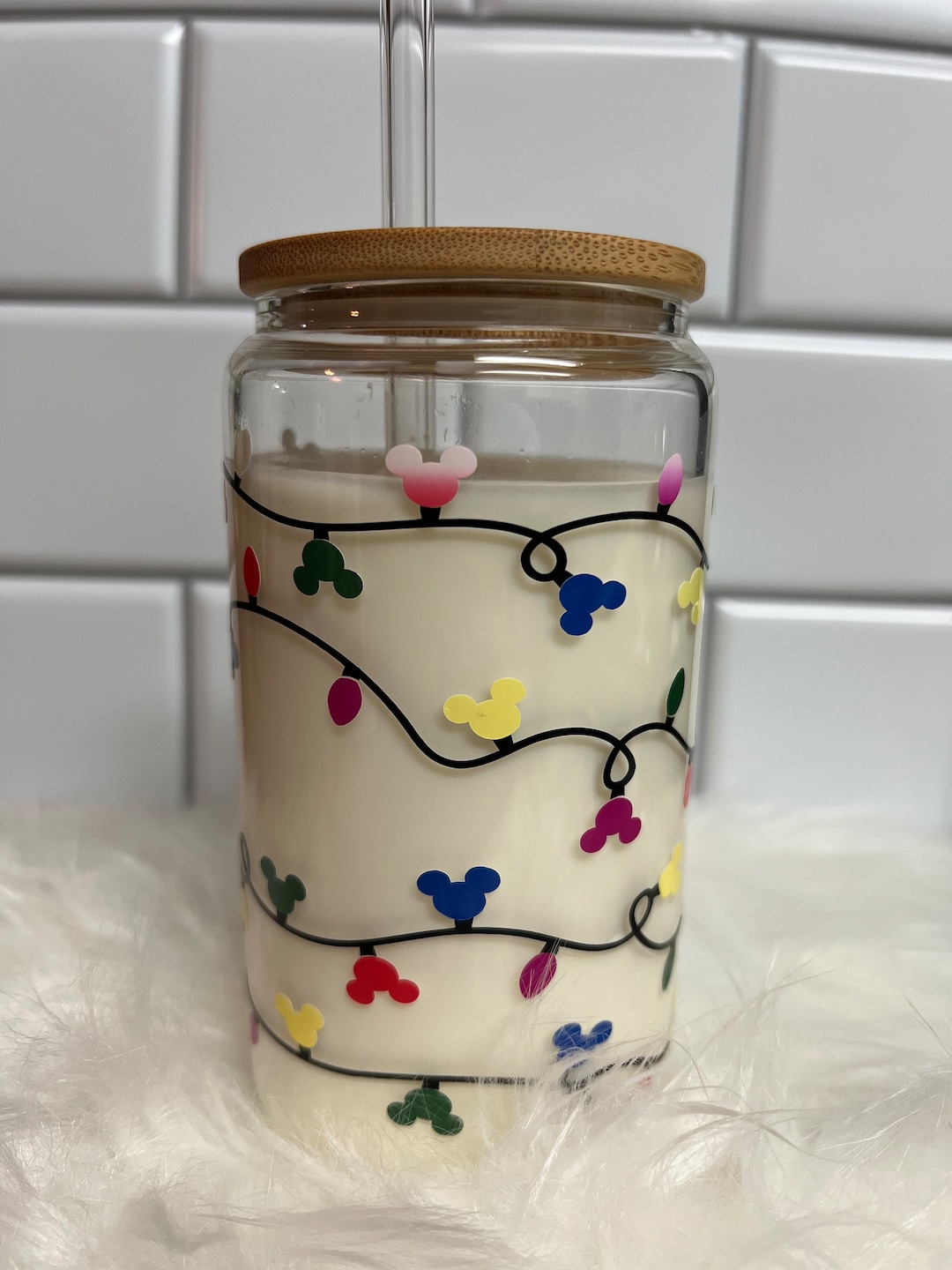 Christmas Lights Color Changing Glass Can - Etsy