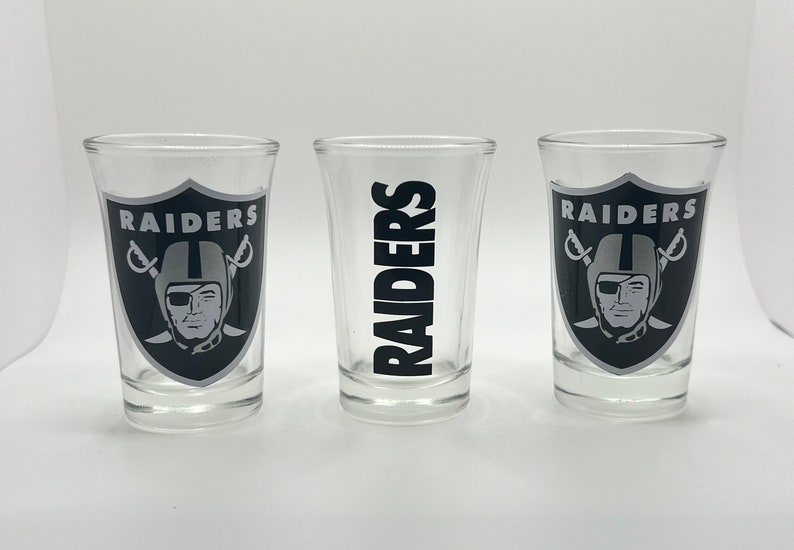 Las Vegas Raiders Shot Glasses Set - Etsy