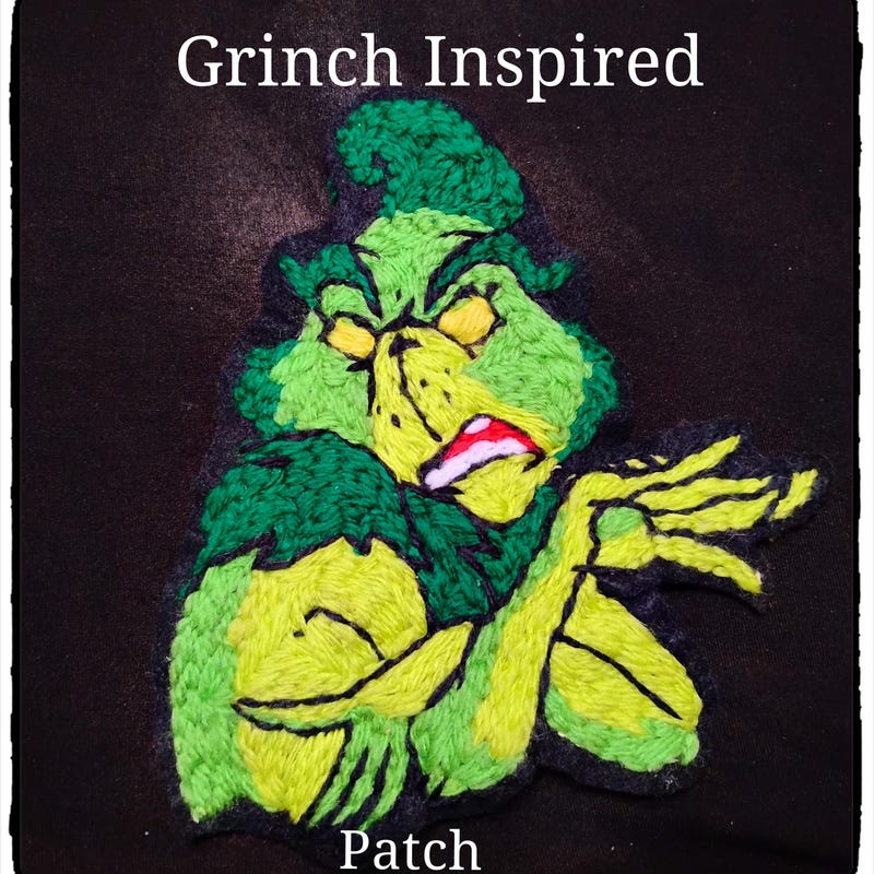 Grinch Applique - Etsy