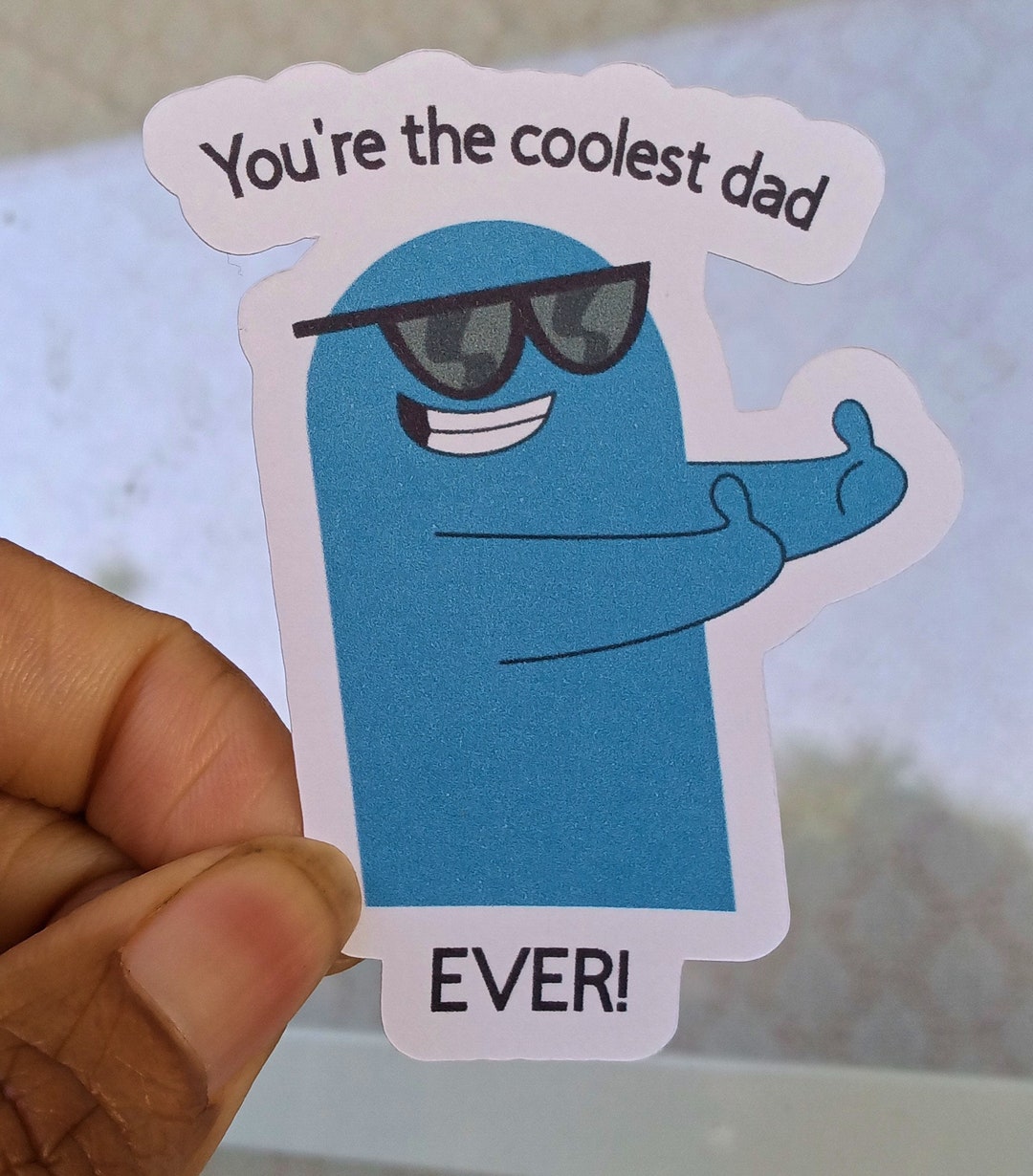 Father's Day Stickers/4 Pieces/blue Cartoon Sticker/inspired by Foster ...