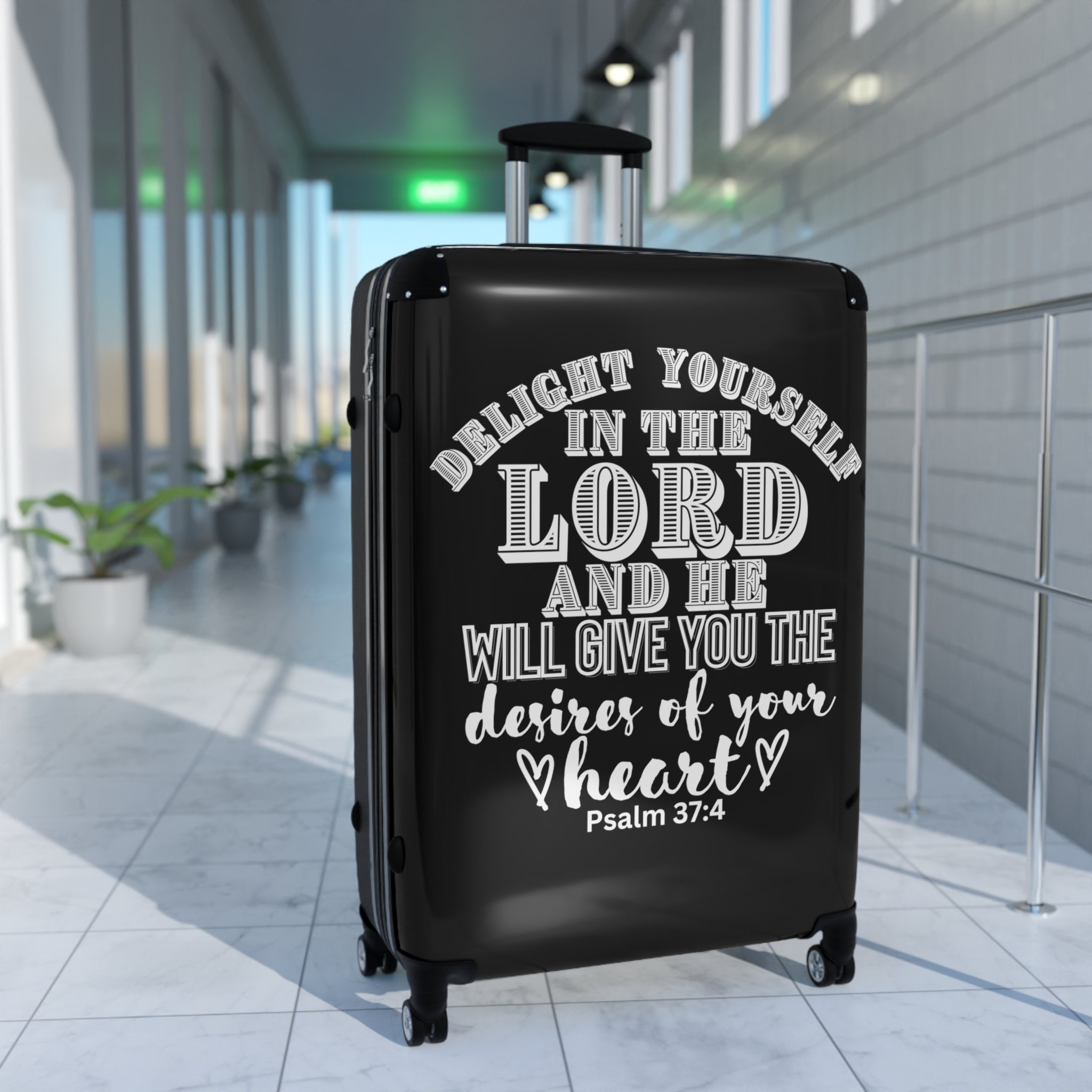 Bible Verse Suitcase, Scripture Suitcase, Stylish Suitcase, Christian ...
