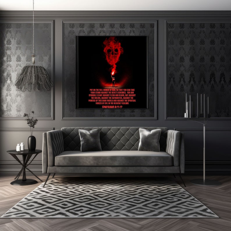 Armor of God Bible Verse Scary Wall Art Christian Scripture - Etsy